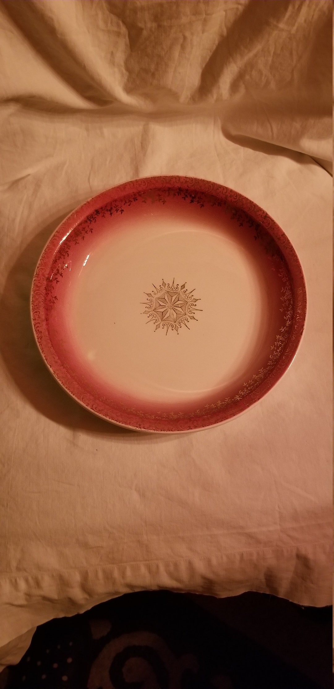 Cronin China Royal Gold Crest 22 Carat Gold Bake Oven Pie Plate - Etsy