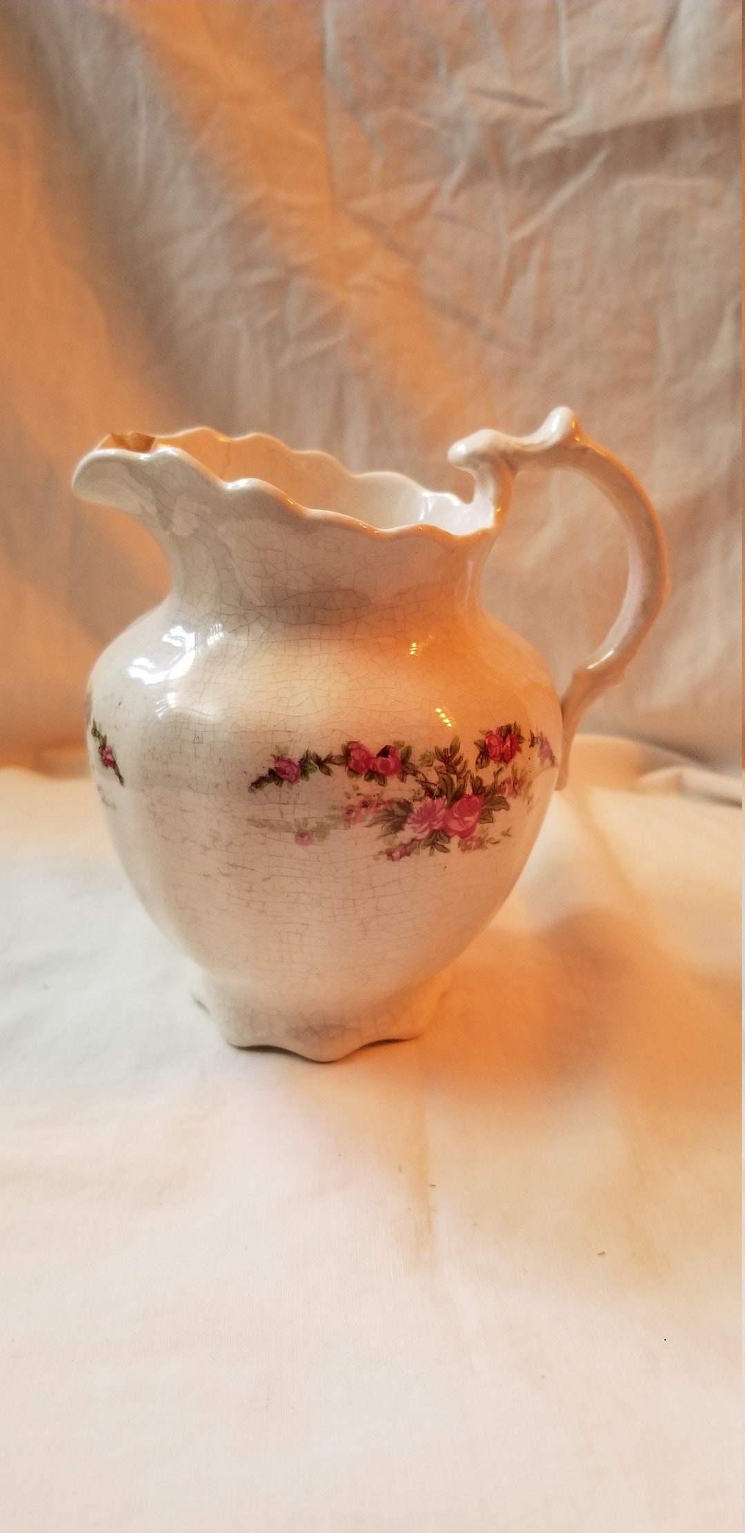 Mini Pitcher With Roses - Etsy