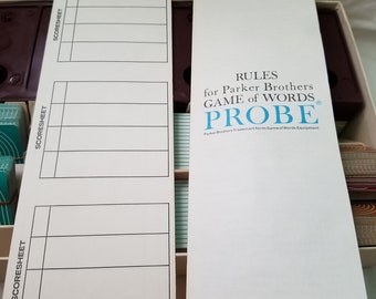 1964 Parker Brothers Probe Board Game / Vintage Boardgames / Probe ...
