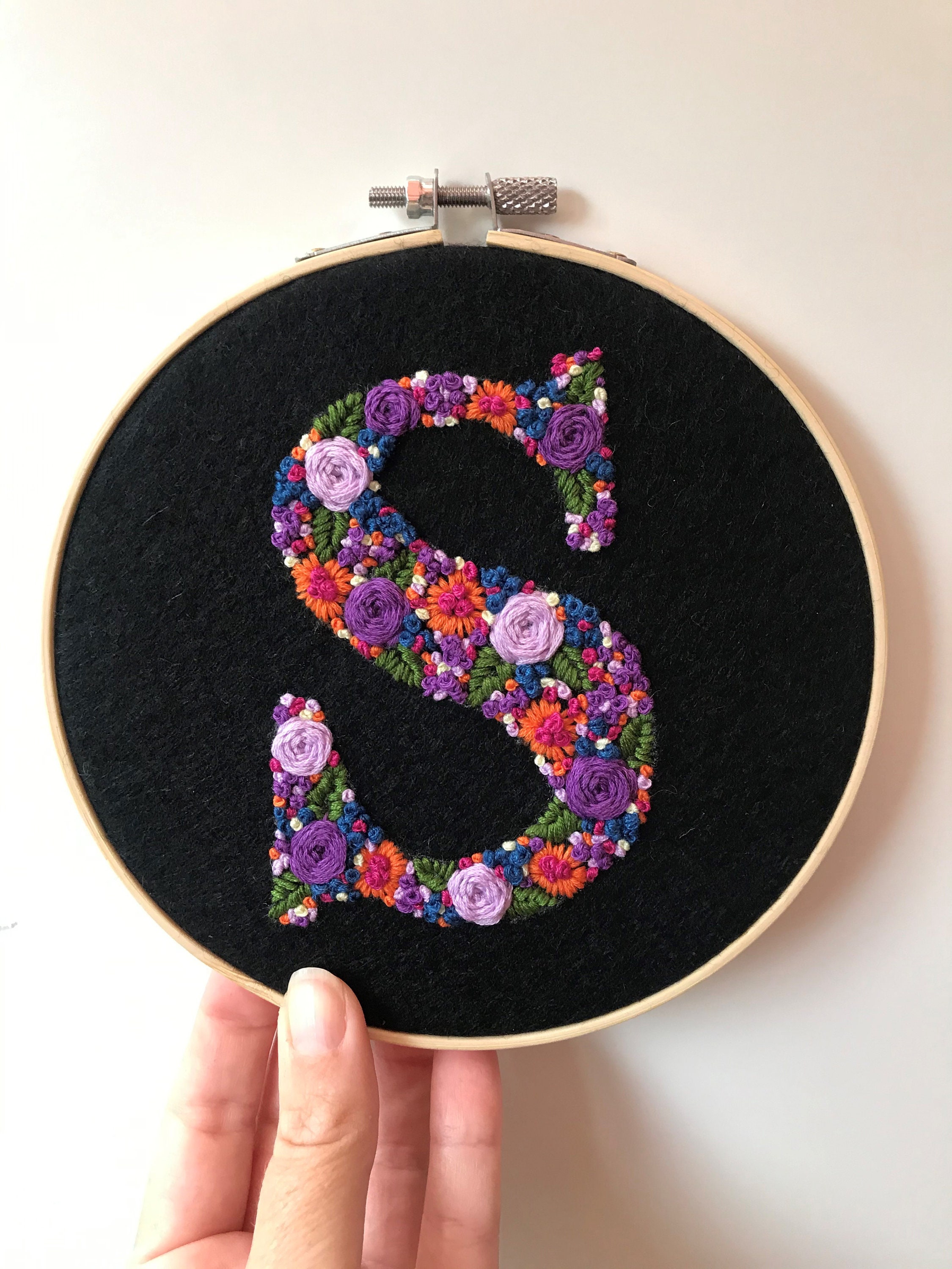 Floral Letter c Handembroidery Pattern/ Digital - Etsy