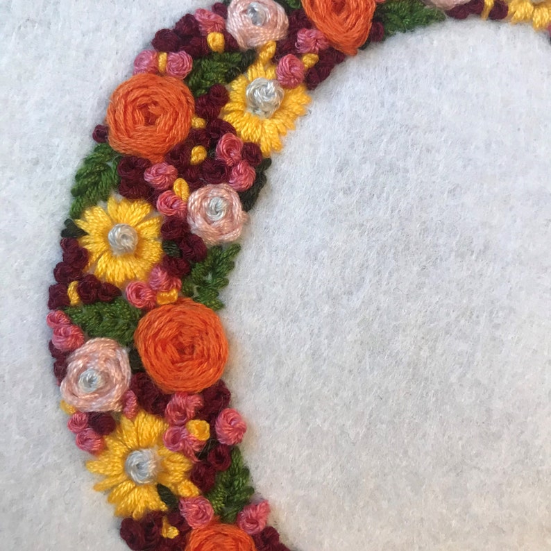 Floral Letter W Embroidery Pattern, DIY Initial (digital PDF) - Etsy