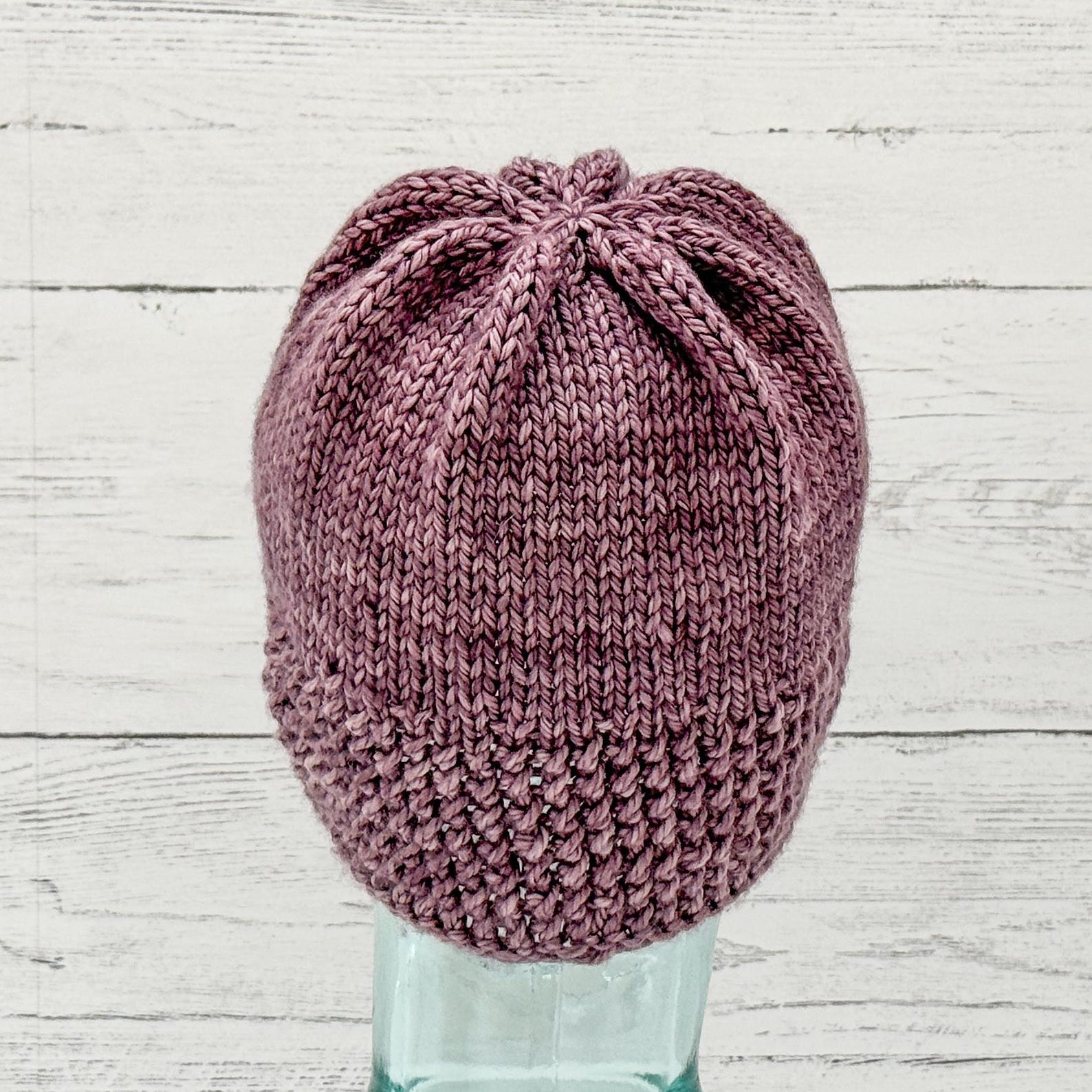 Old English Acorn Beanie Knit Pattern Bulky Yarn - Etsy