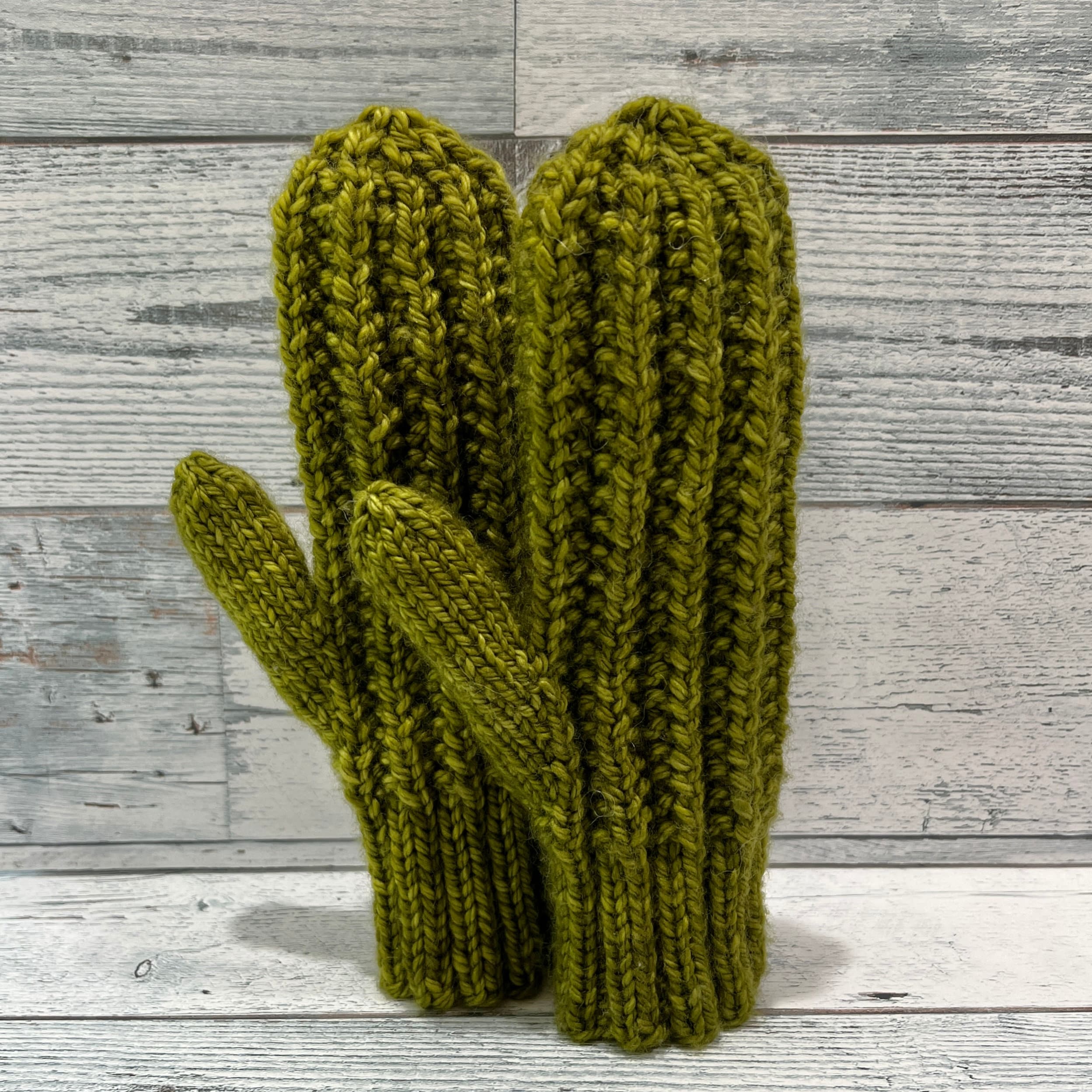 Squishy Split Rib Mittens Knit Pattern Bulky Yarn - Etsy