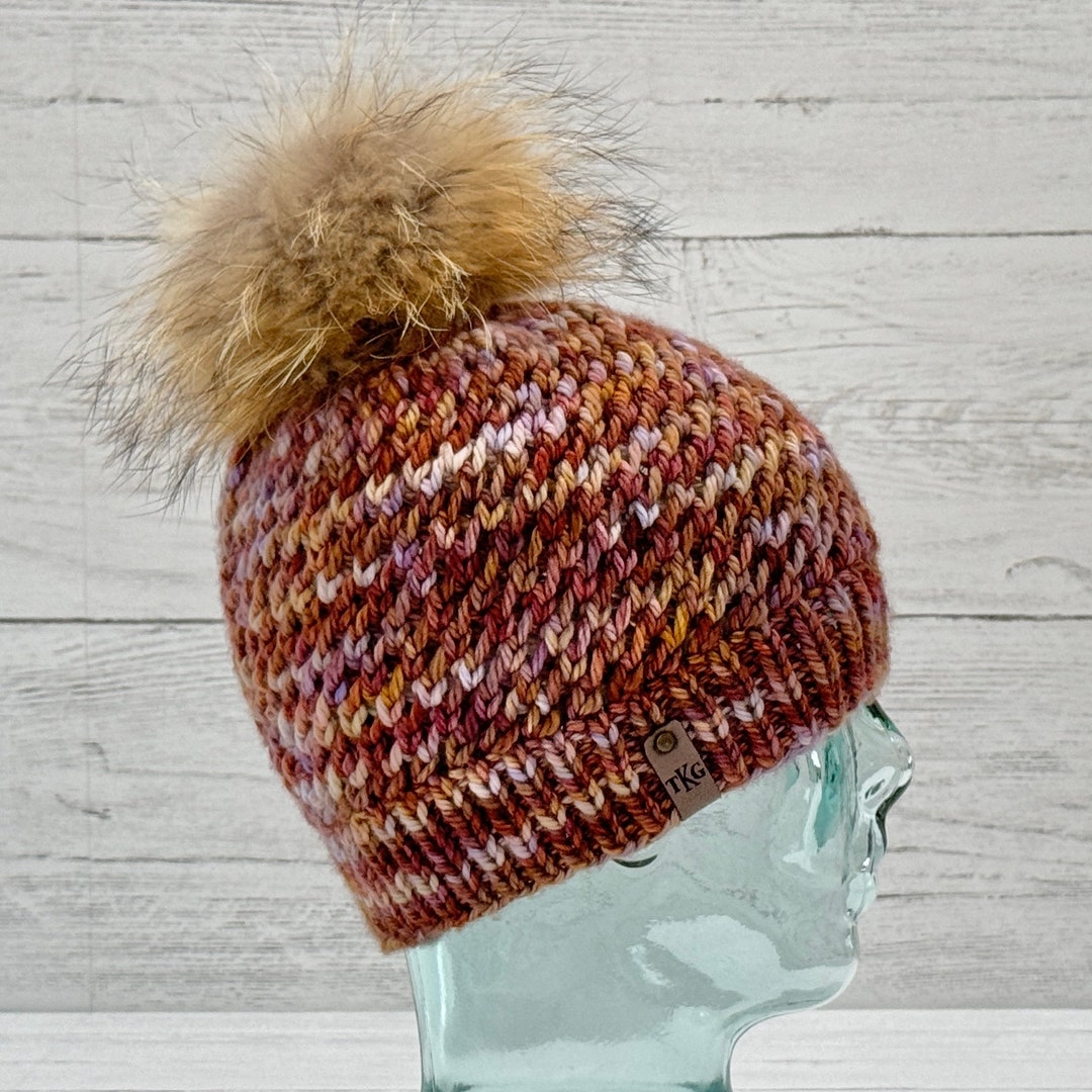 Bilateral Slope Hat Knit Pattern Bulky Yarn - Etsy