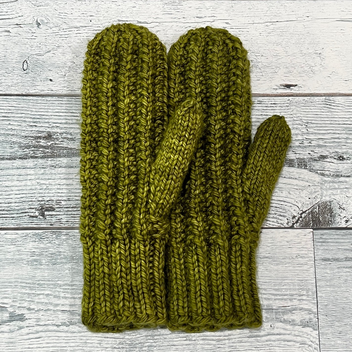 Squishy Split Rib Mittens Knit Pattern Bulky Yarn - Etsy