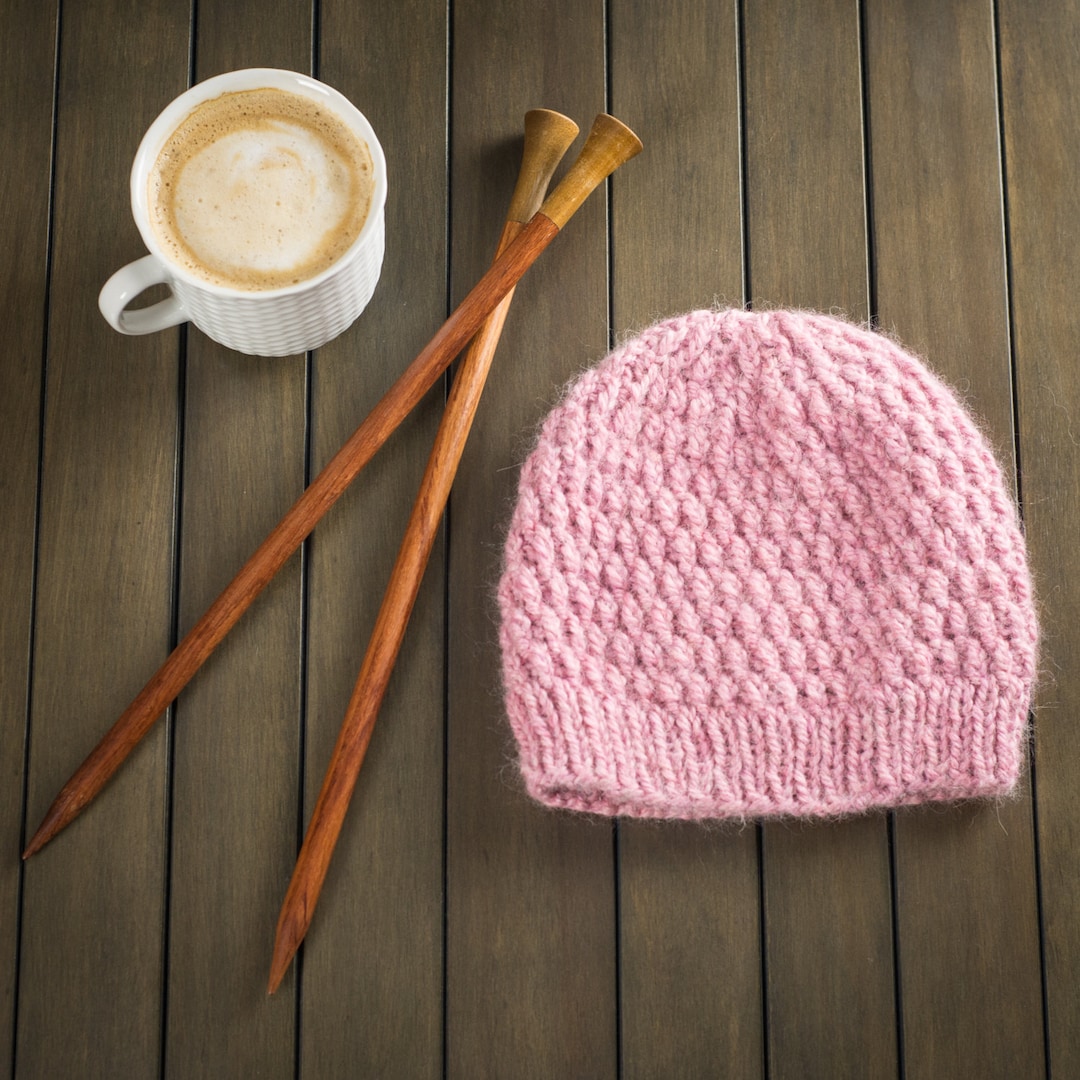 Rose Bud Hat Knit Pattern Bulky Yarn - Etsy