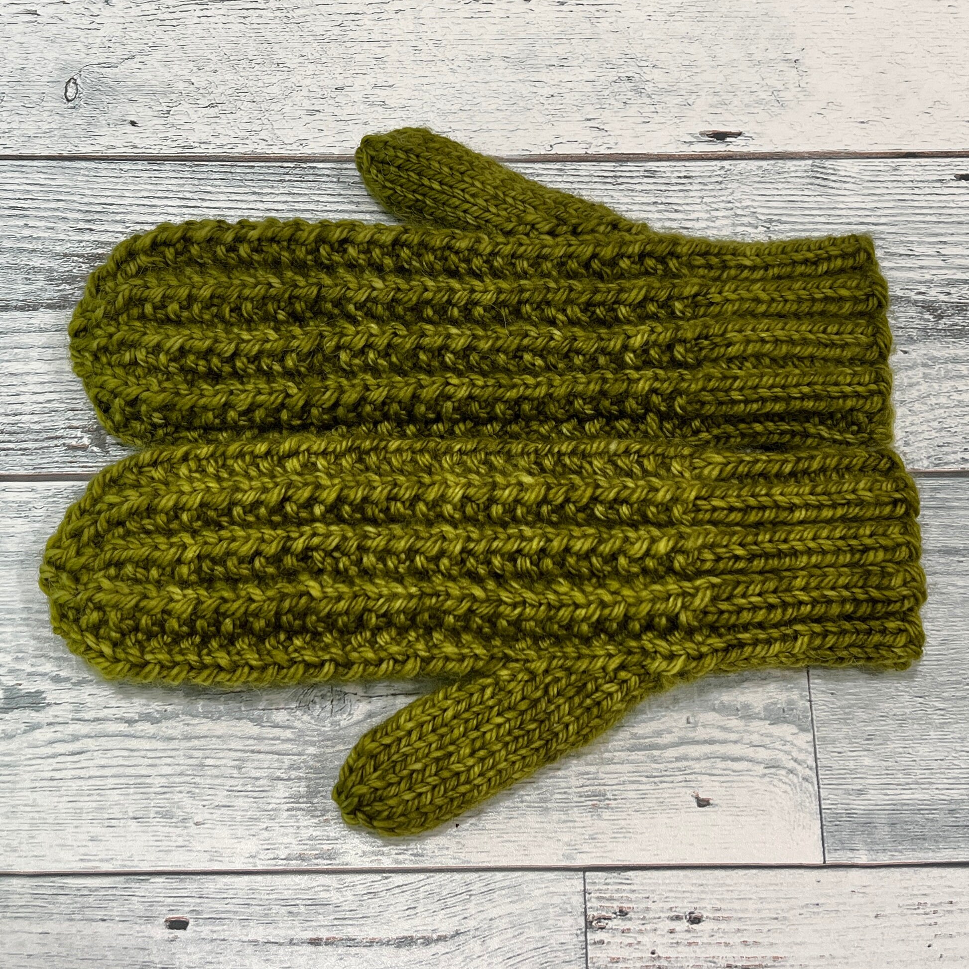 Squishy Split Rib Mittens Knit Pattern Bulky Yarn - Etsy