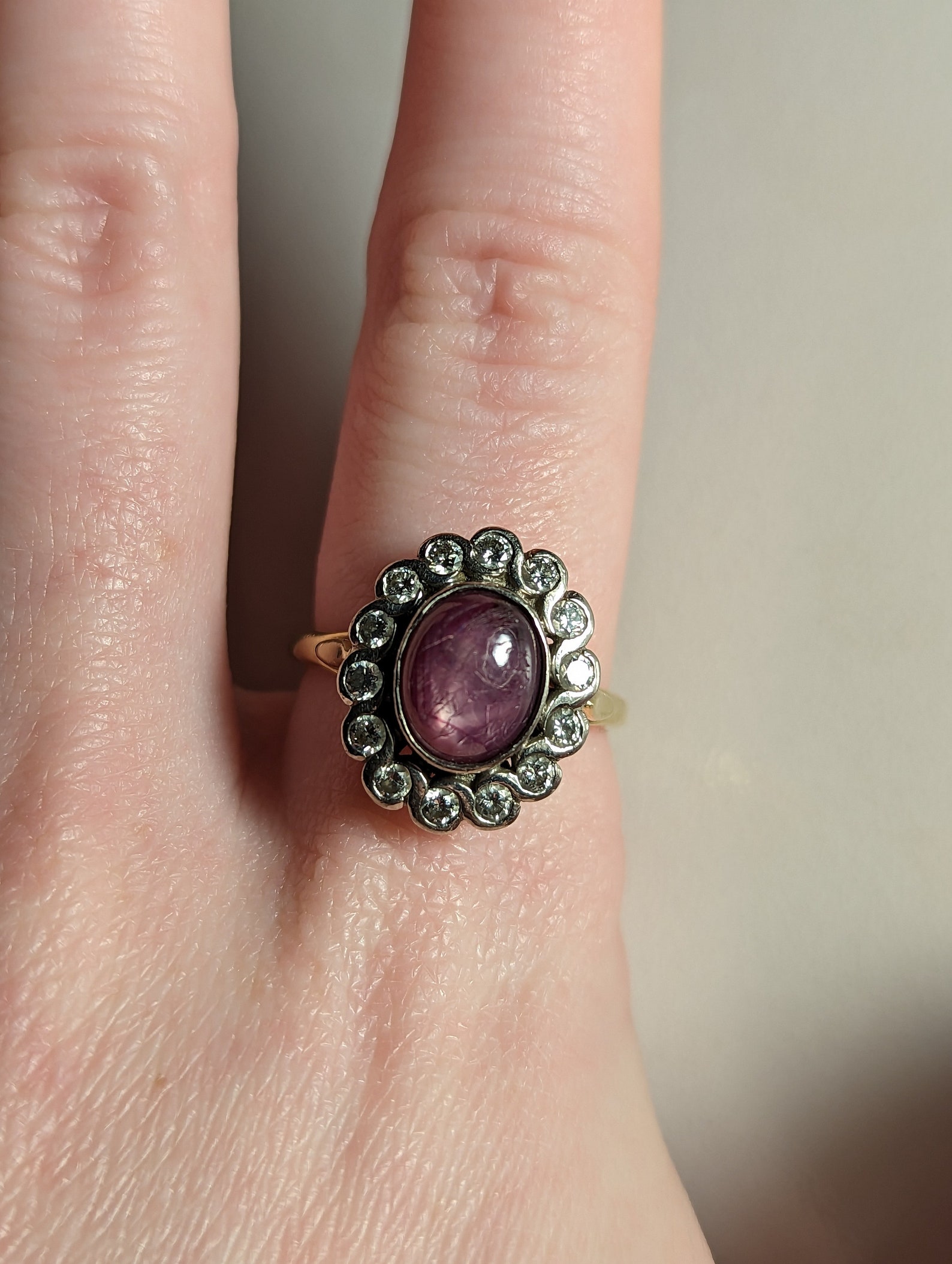 Custom 18k Ruby Star Ring | Rubies and Diamonds | Cabochon | Size 7 - Etsy
