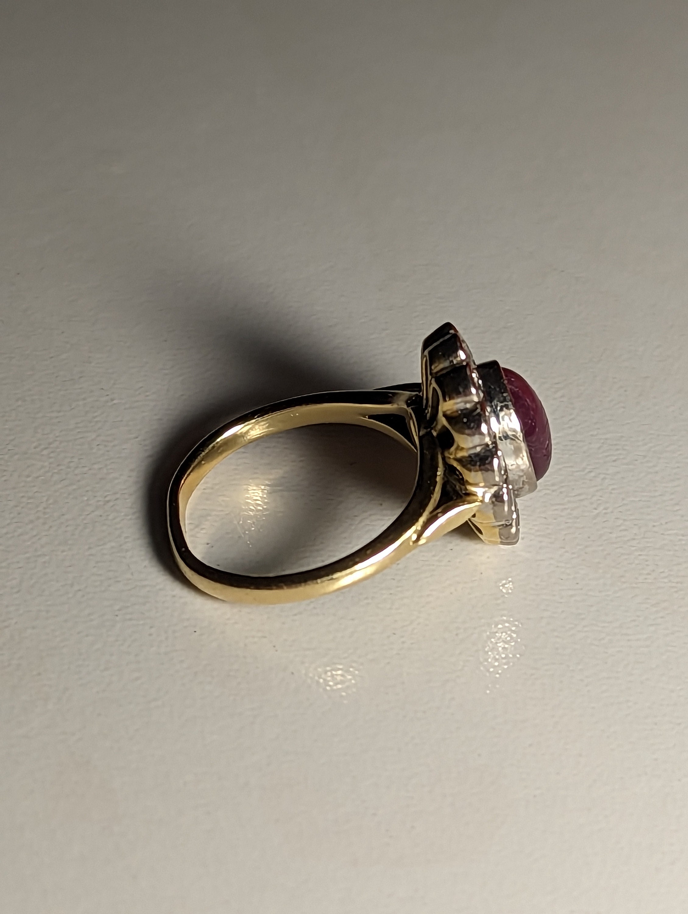 Custom 18k Ruby Star Ring | Rubies and Diamonds | Cabochon | Size 7 - Etsy