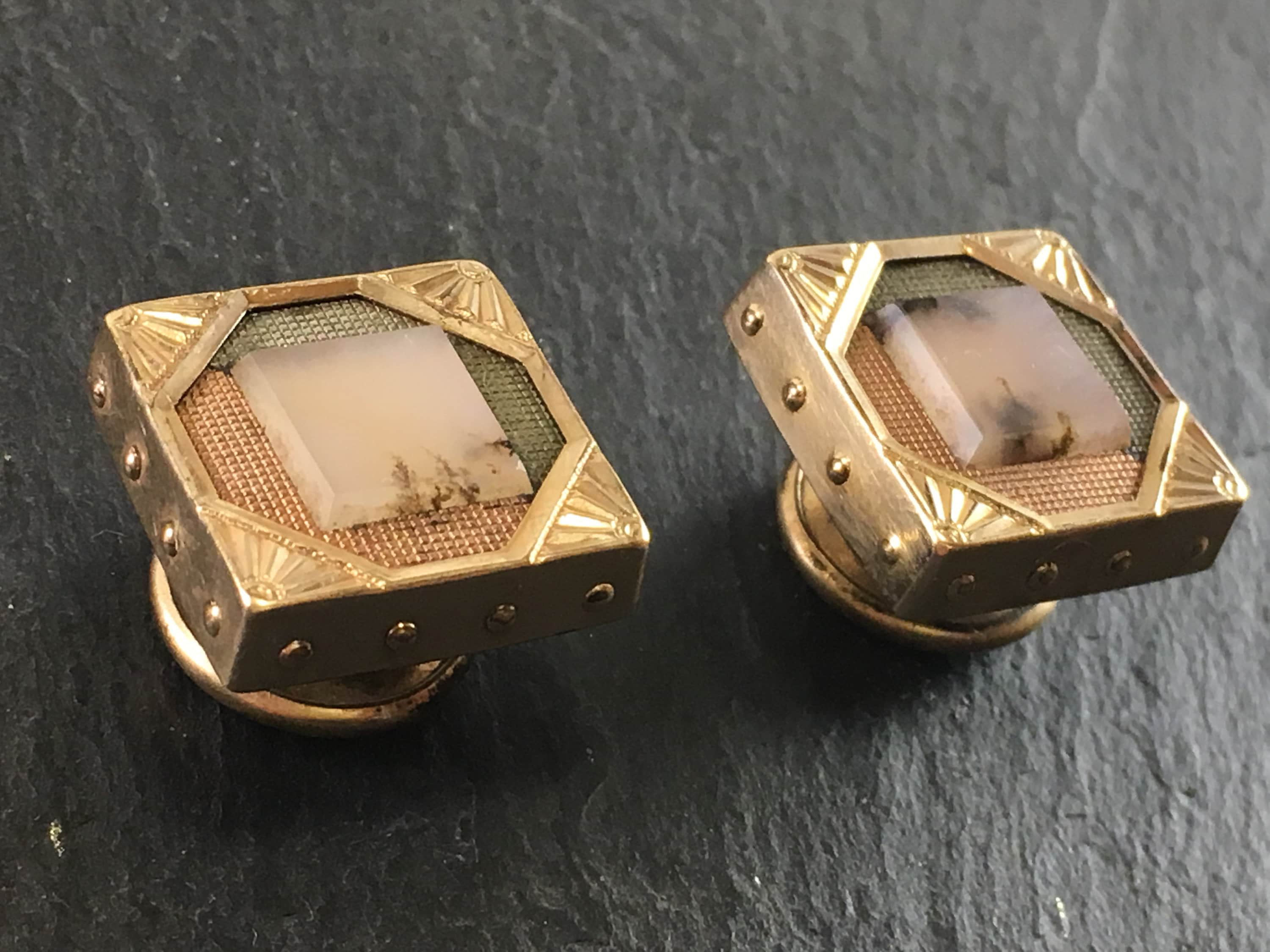 Antique Victorian Mourning Cuff Links Antique Cuff Links Vintage Cuff ...