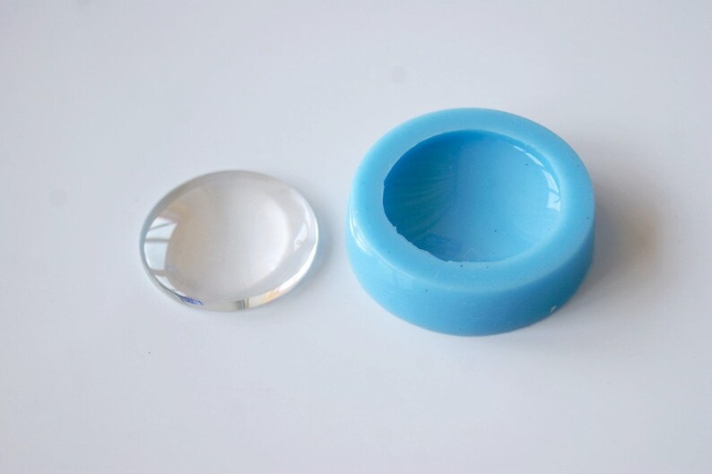 Round Lens Silicone Mold 118 Inches 30 Mm Resin Mold Etsy