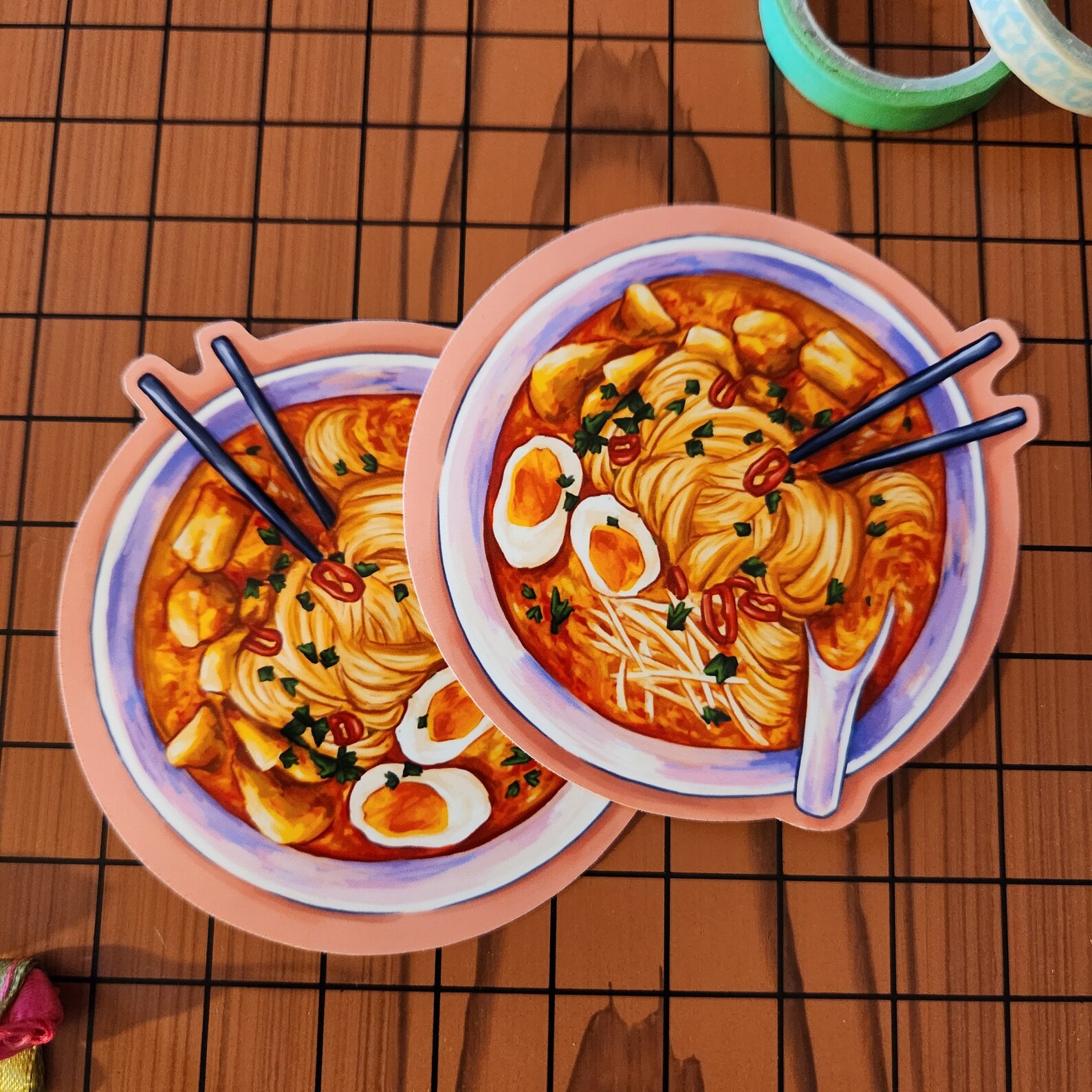 Curry Laksa Noodle Soup Die Cut Sticker | 3 Inch Stickers | Malaysian ...
