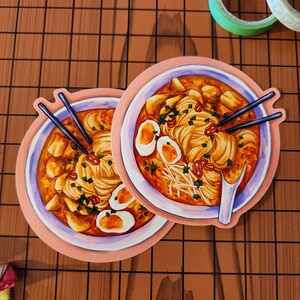 Curry Laksa Noodle Soup Die Cut Sticker 3 Inch Stickers Malaysian and ...