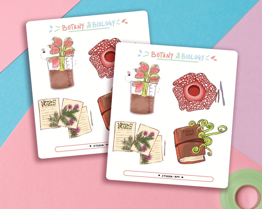 Botany & Biology Sticker Sheets journal Stickers Planner Stickers ...