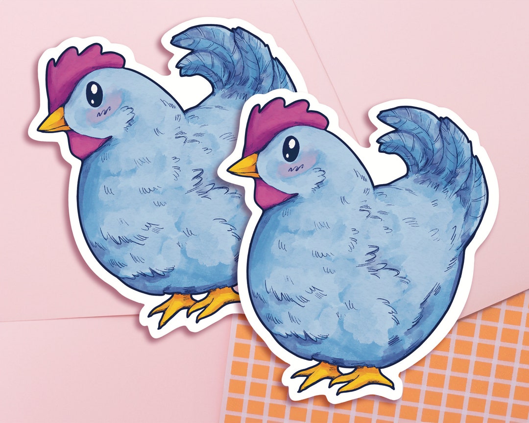 Stardew Valley Blue Chicken Die Cut Sticker | 3 Inch Stickers | Farming ...