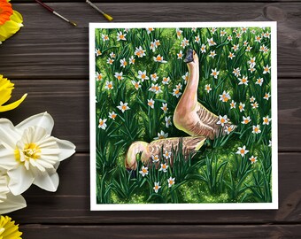 Angry Goose Art Print Bird Art Illustration Funny Rage Geese - Etsy