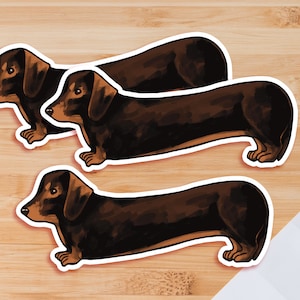 Dachshund Stickers | Wiener Dog Sticker | Weenie Dog Sticker | 3 Inch ...