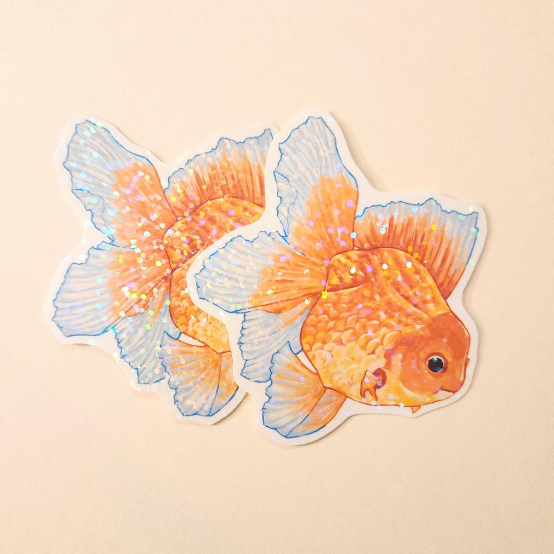 Sparkly Goldfish Holographic Stickers | 2.5 Inch Die Cut Sticker - Etsy