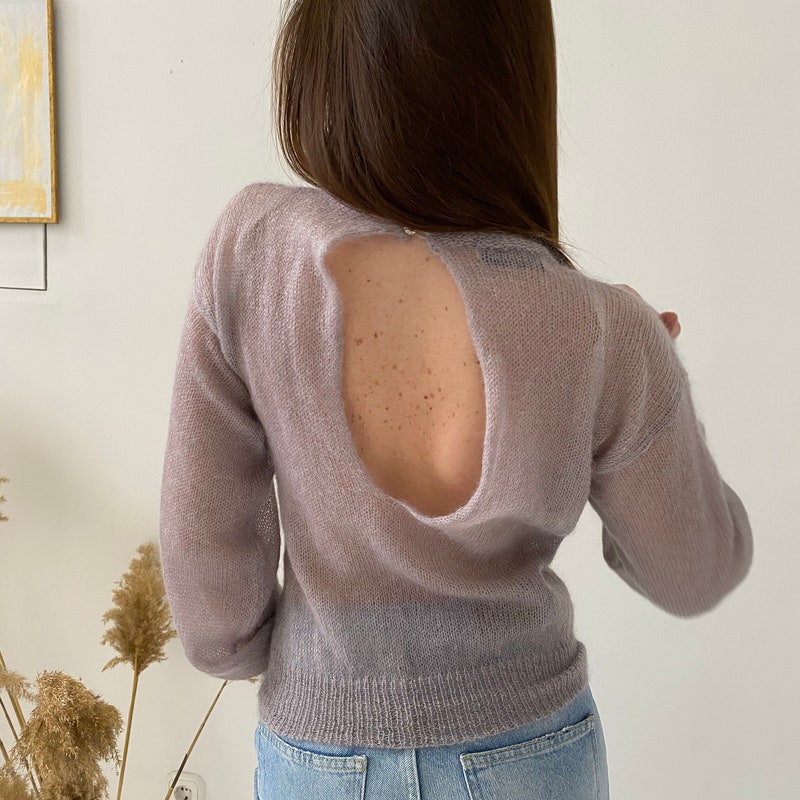 Open Back Sweater - Etsy