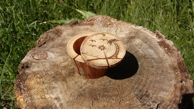 Natural Wood Ring Box Wood Ring Box Jewelry Box Trinket - Etsy