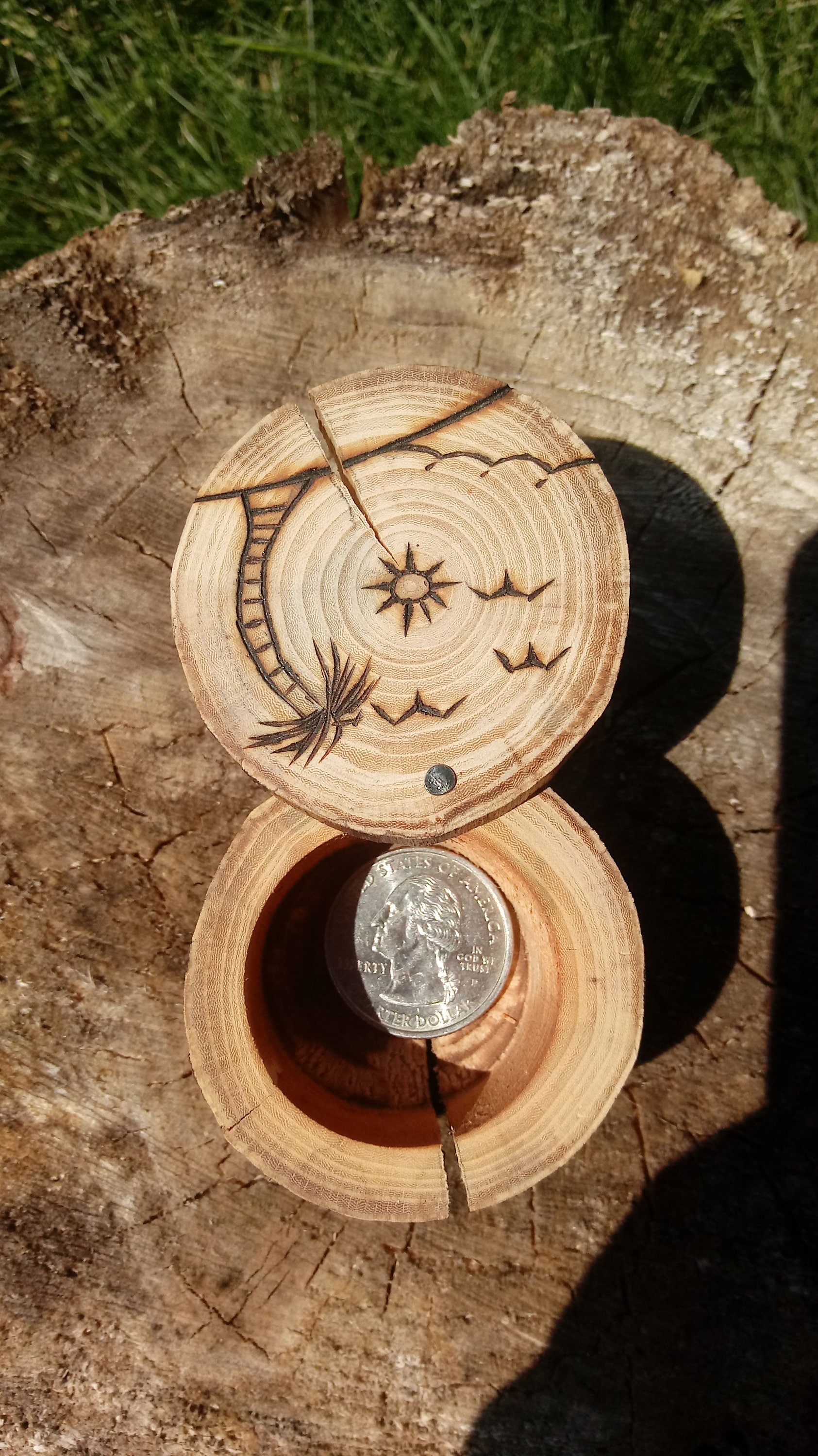 Natural Wood Ring Box Wood Ring Box Jewelry Box Trinket | Etsy