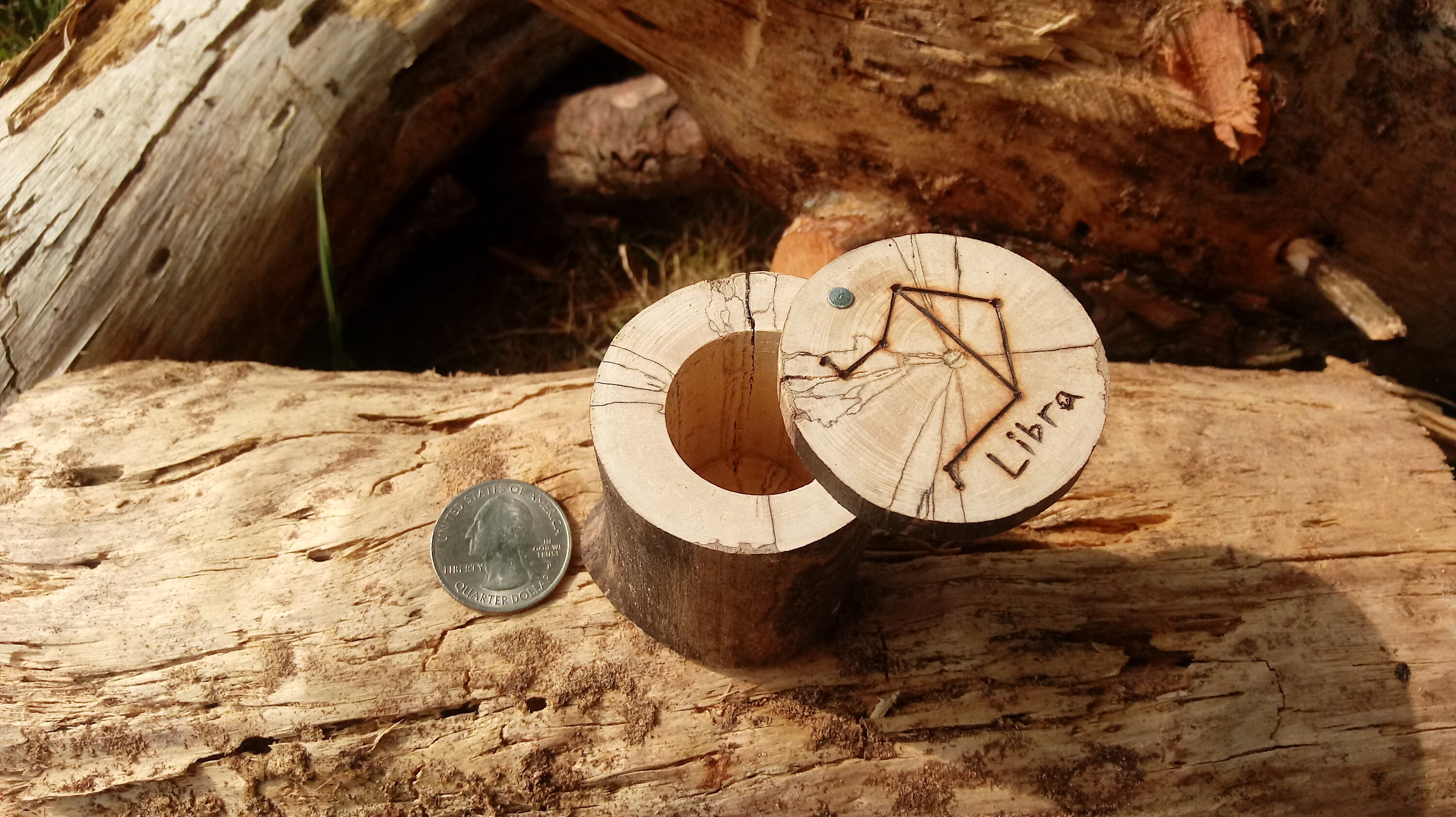 Natural Wood, Ring Box, Wood Ring Box, Jewelry Box, Trinket Box, Wood ...