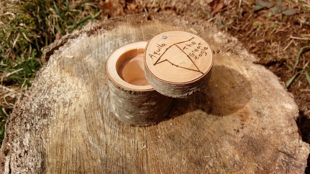 Natural Wood, Ring Box, Wood Ring Box, Jewelry Box, Trinket Box, Aquila ...
