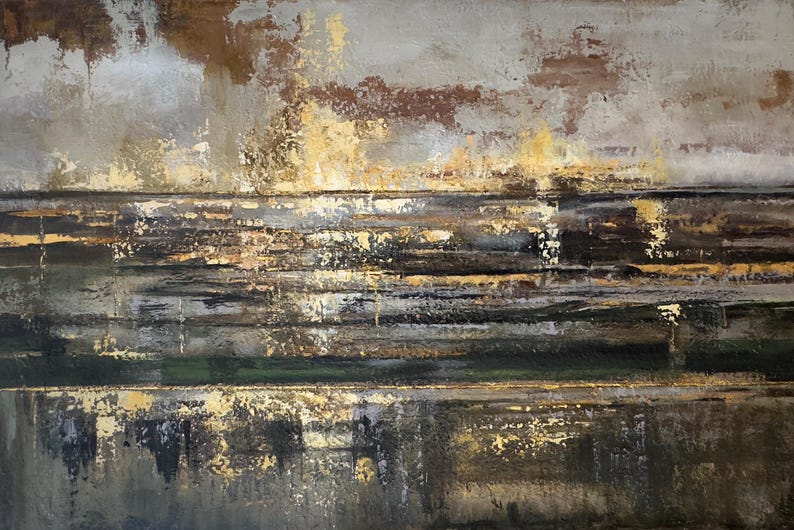 Original Textured Landscape Painting Moody Abstract Canvas Wall Art - Etsy