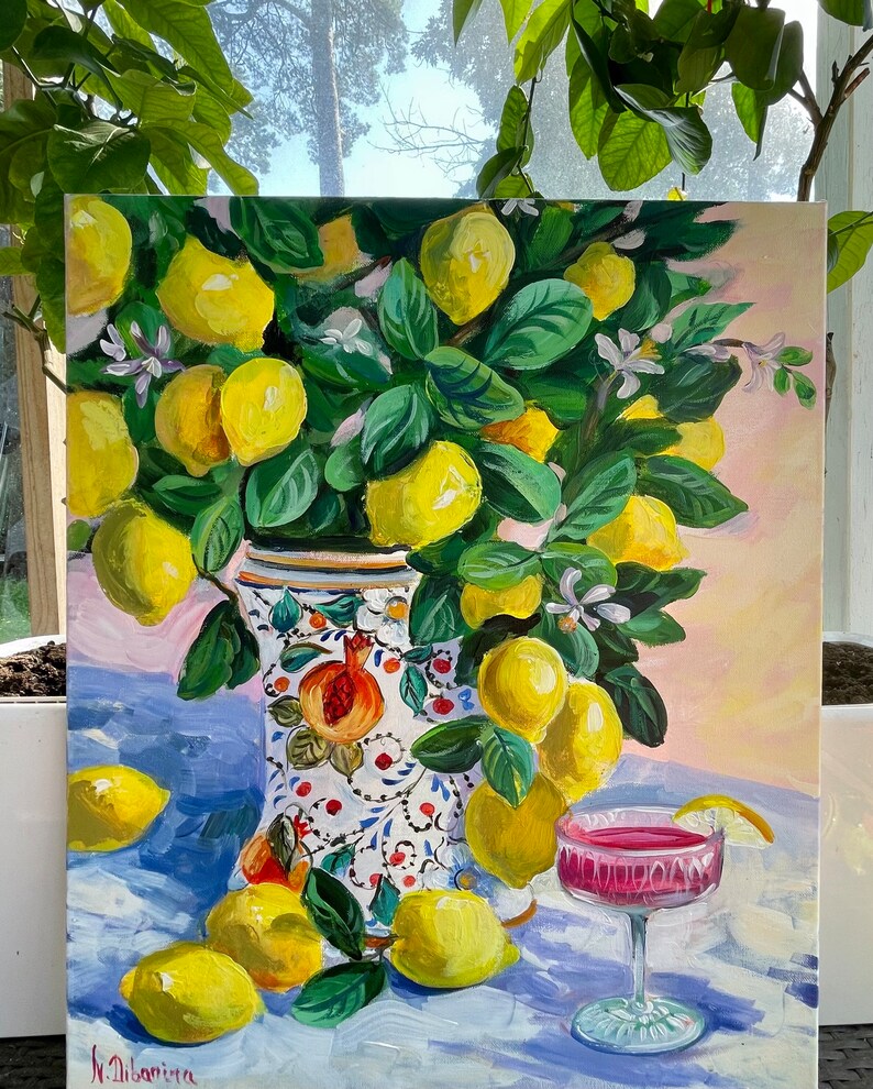 Lemon Tree Painting Made to Order Original Art Citrus Wall Art - Etsy
