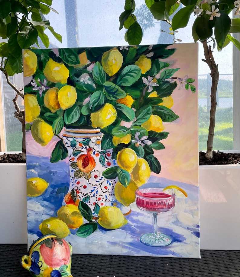Lemon Tree Painting Made to Order Original Art Citrus Wall Art - Etsy