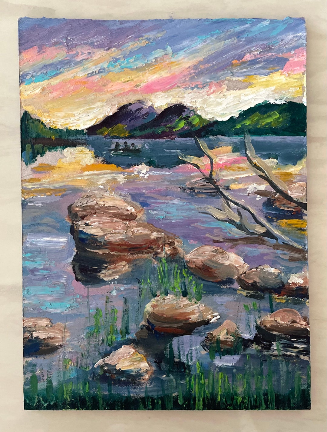 National Park Acadia Painting Original Art Nature Art Landscape Wall ...