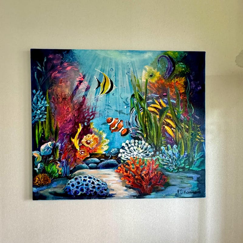 Coral Reef Art - Etsy