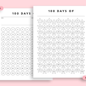 100 Day Habit Tracker Printable, 100 Day Challenge, Minimal Habit ...