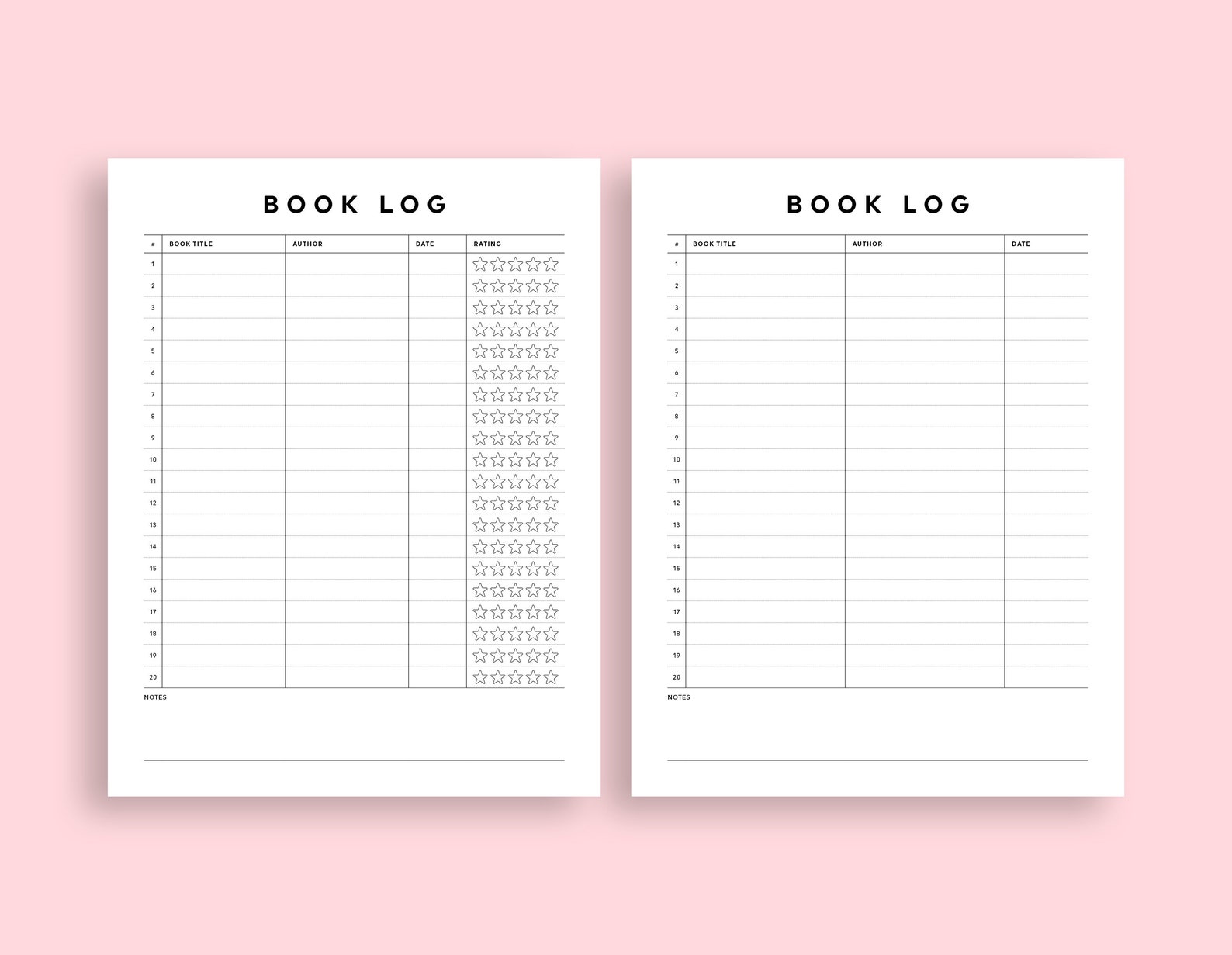 Book Planner Printable, Reading Planner Printable Bundle, Book Log ...