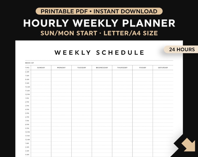 Half Hour Weekly Schedule Printable, Half Hour Daily Schedule Template ...