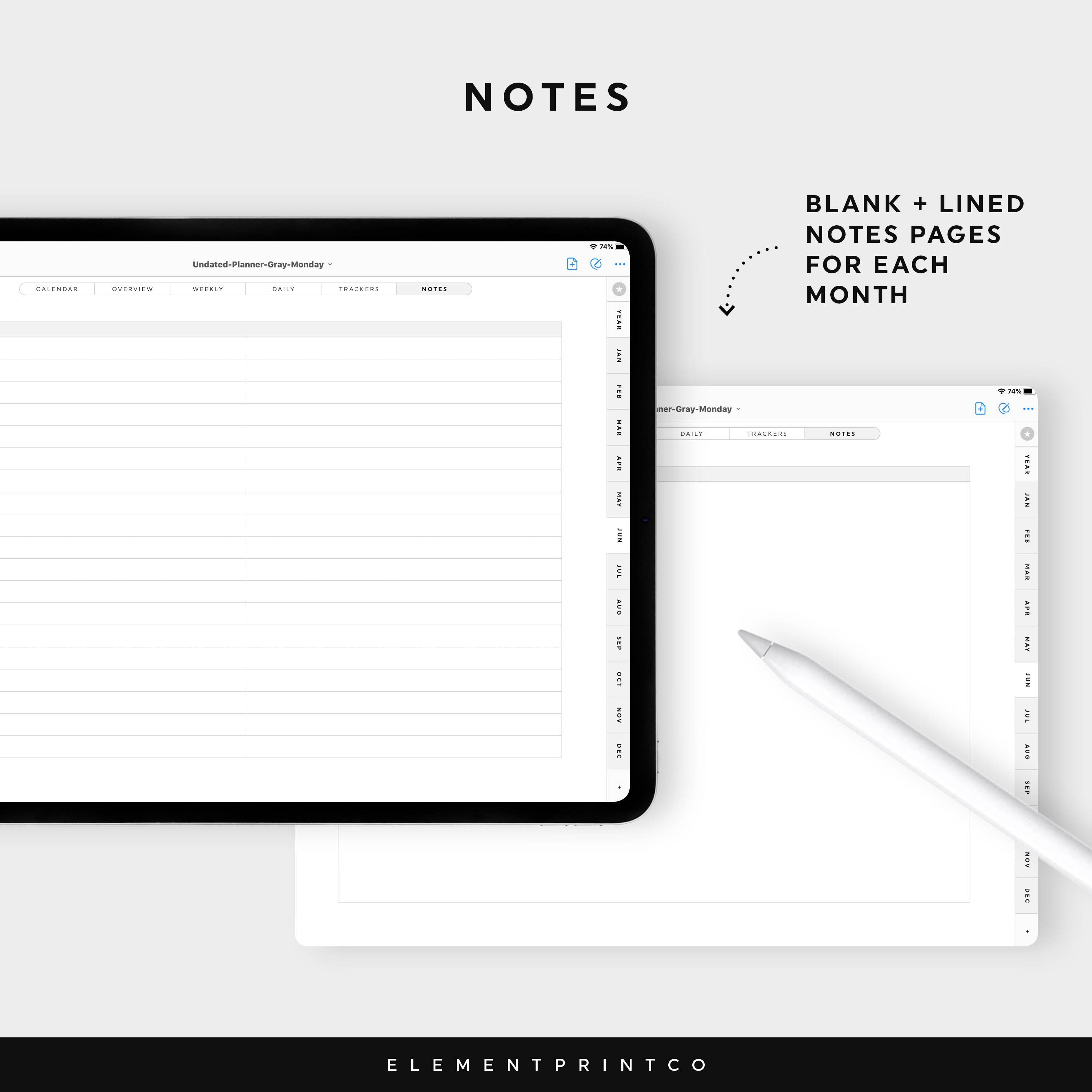 Digital Planner Undated Goodnotes Planner Ipad Planner - Etsy