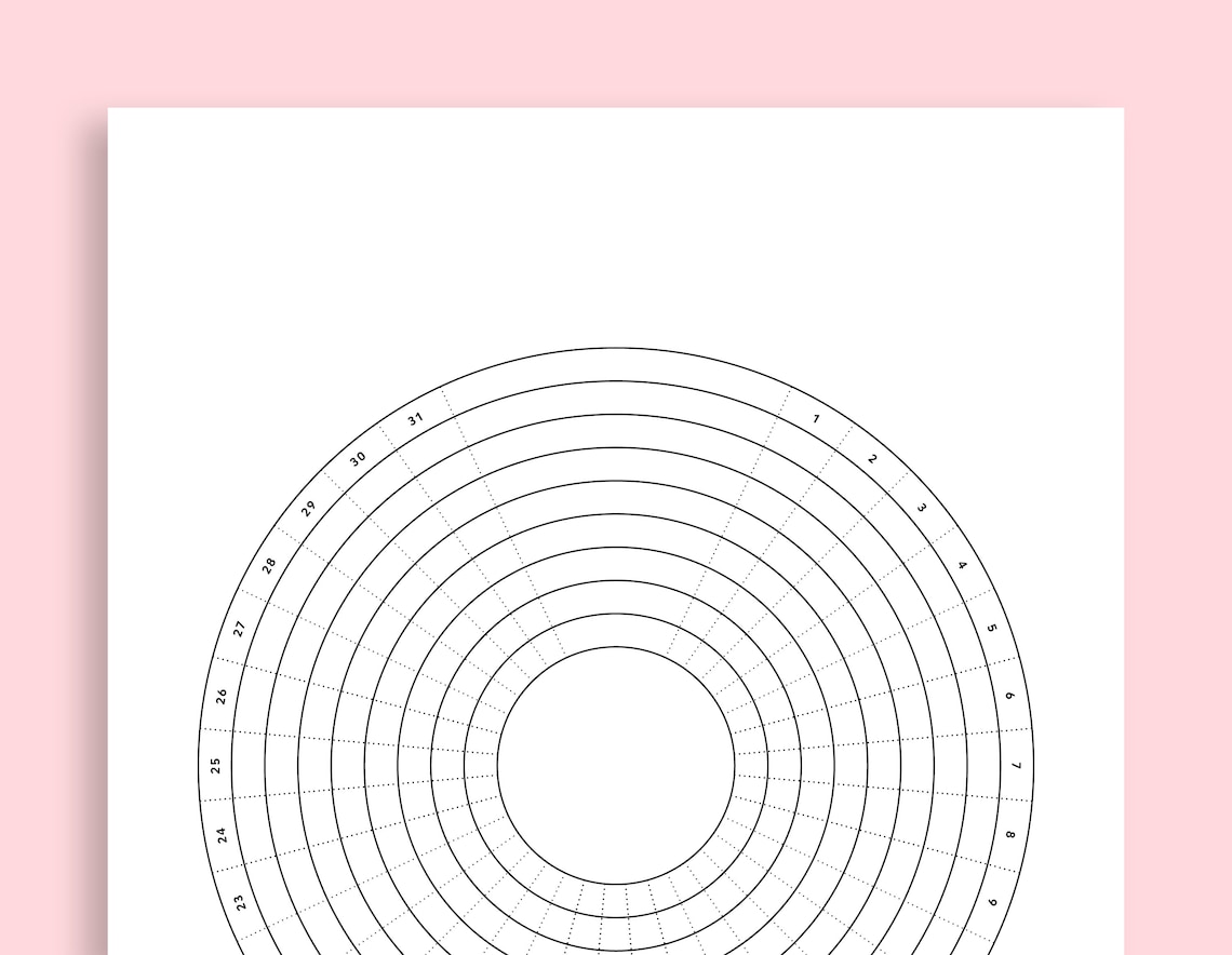 Circle Habit Tracker Printable, Circular Tracker, Habit Tracker ...