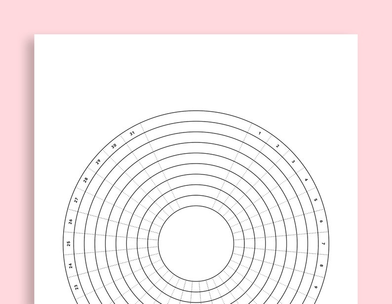 Circle Habit Tracker Printable, Circular Tracker, Habit Tracker ...
