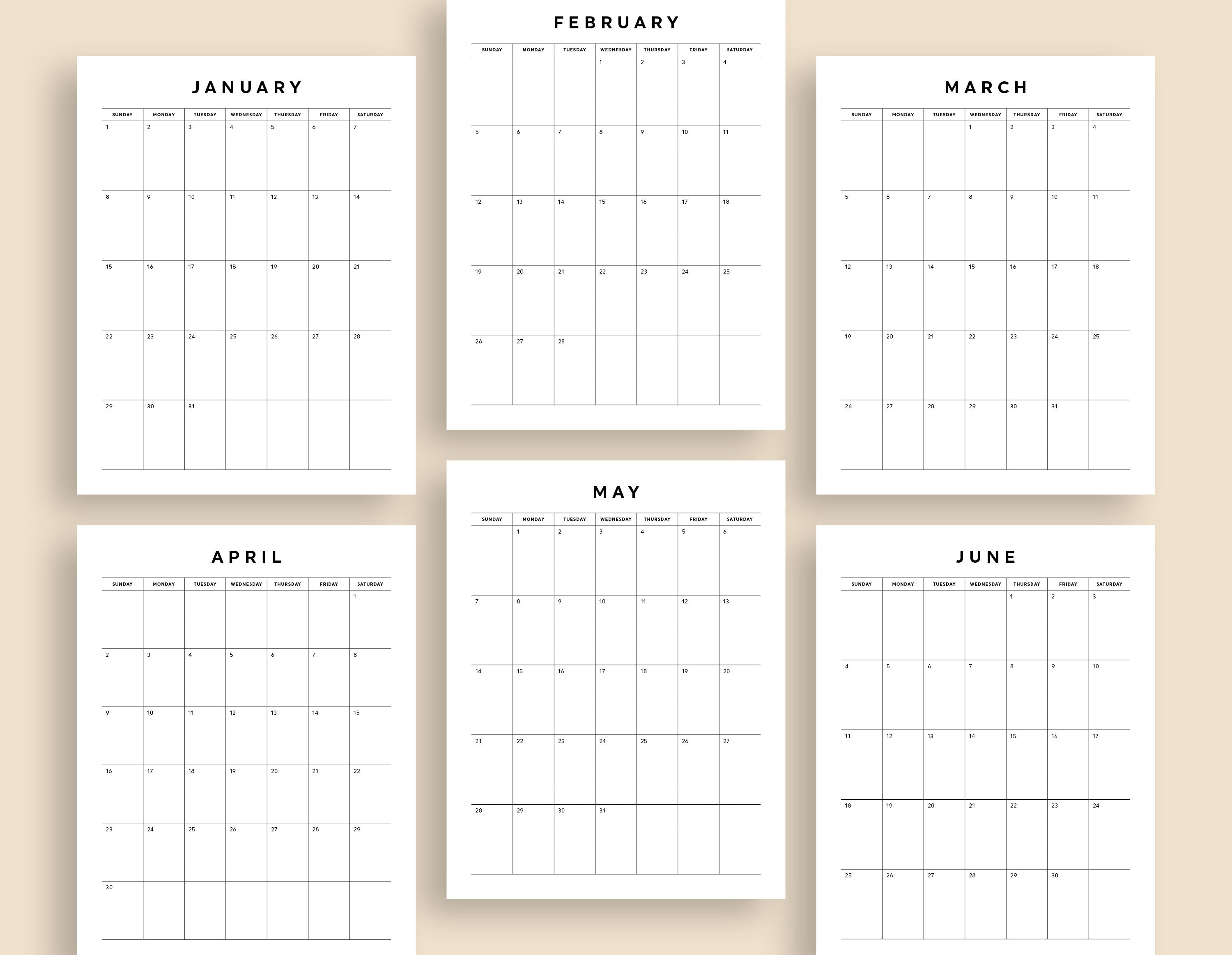 2023 Printable Calendar, 2023 Monthly Planner, 2023 Modern Calendar ...