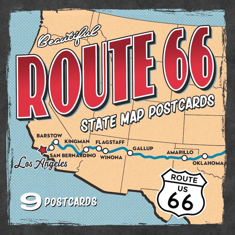 Route 66 Map - Etsy