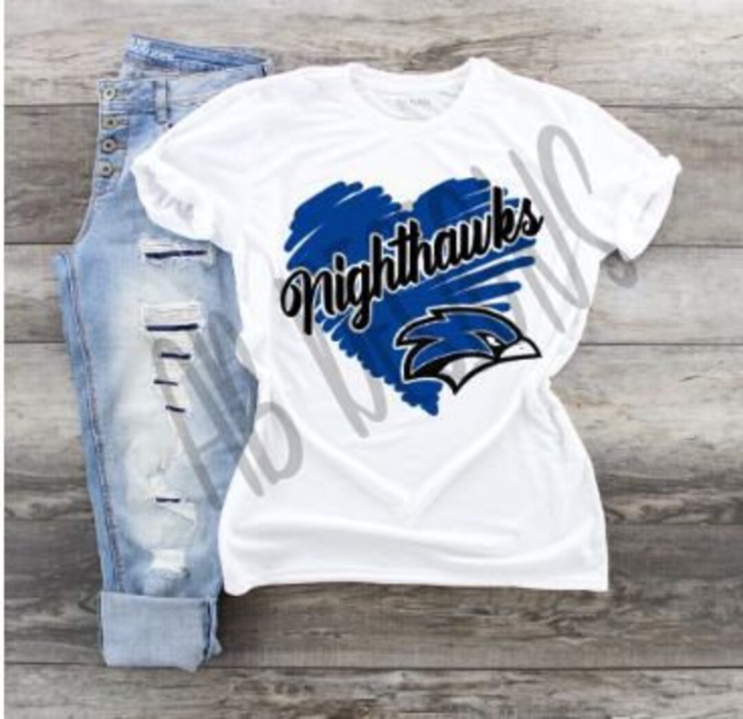 Nighthawks Scribble Heart SVG Nighthawks Mascot SVG - Etsy