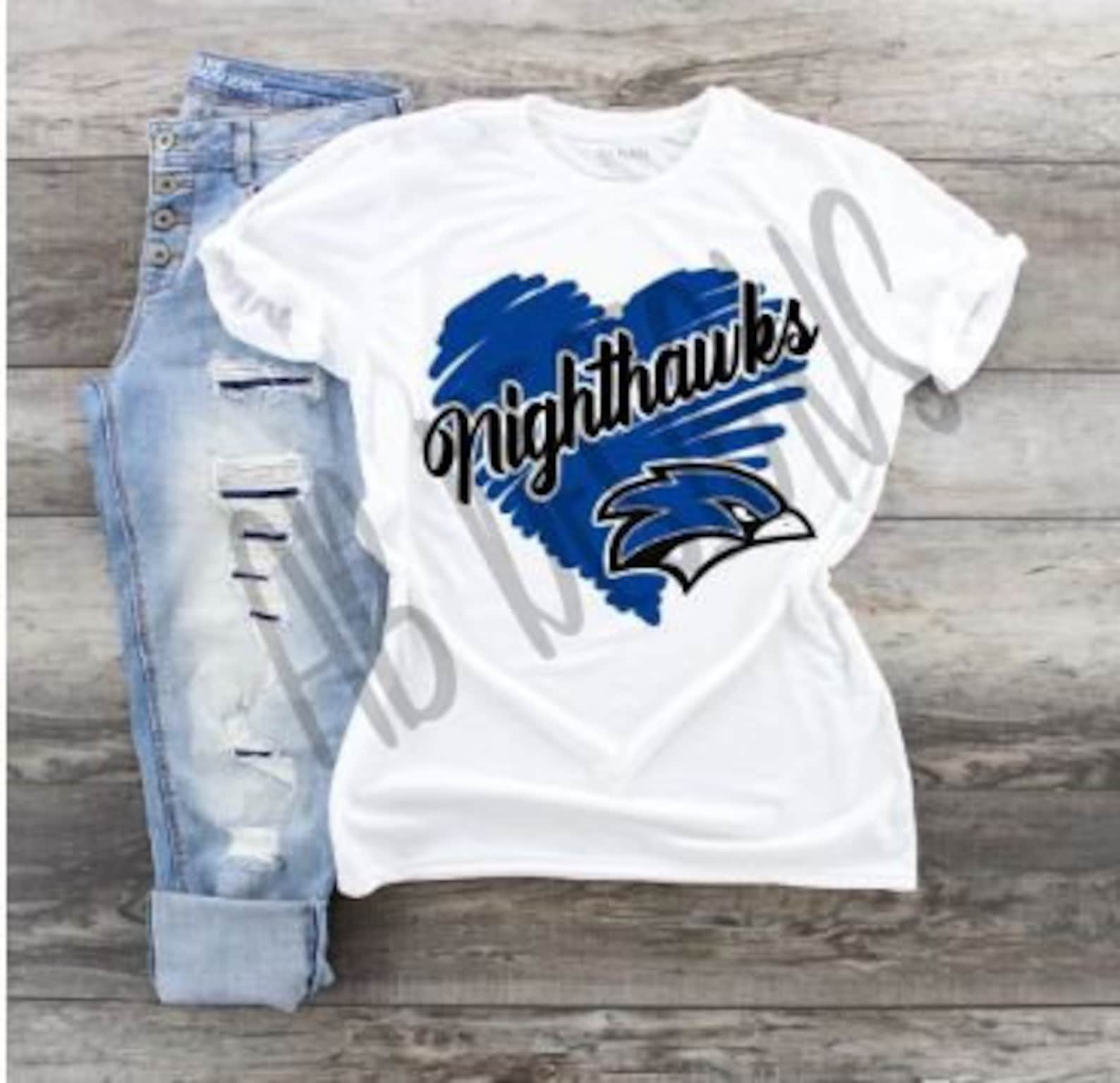 Nighthawks Scribble Heart SVG Nighthawks Mascot SVG - Etsy