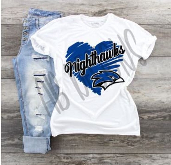 Nighthawks Scribble Heart SVG Nighthawks Mascot SVG - Etsy