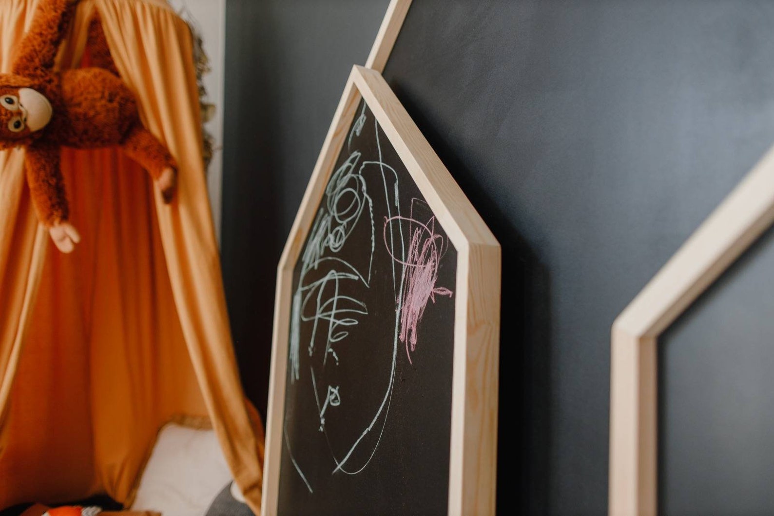 50x100cm/20x39 Regular Chalkboard House With Wooden - Etsy