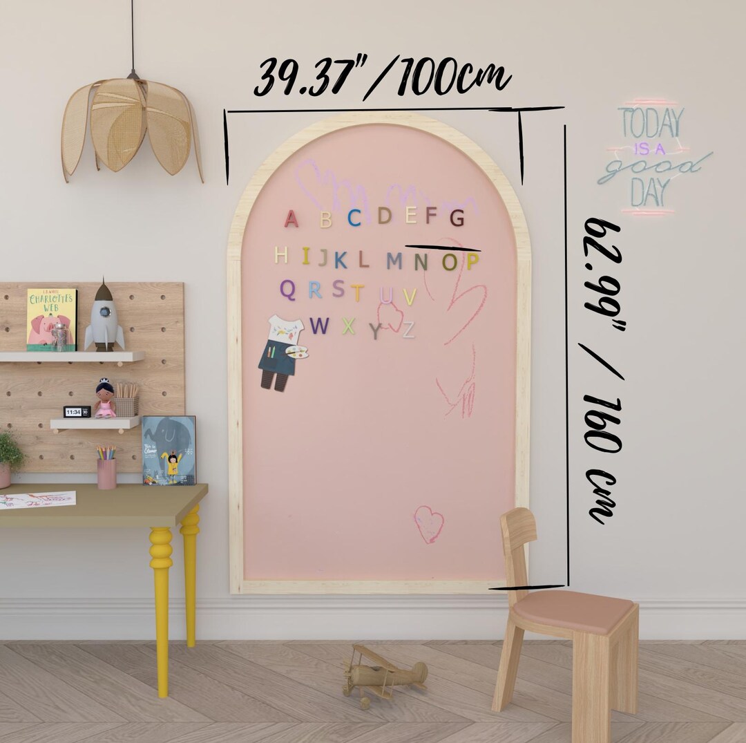 Extra Large Arch Magnetic Chalkboard With Wooden Frame (100x160 Cm / 39 ...