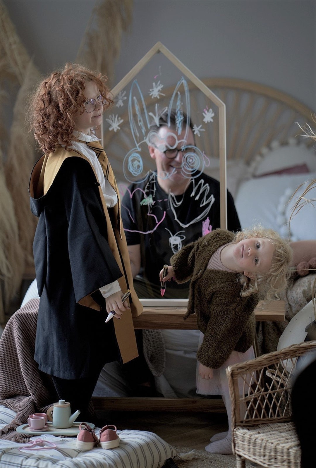 Invisible Drawing Board From Wonderland, House Shaped With Wooden Frame ...