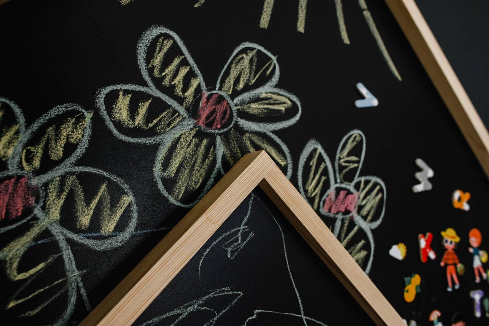 50x100cm/20x39 Regular Chalkboard House With Wooden - Etsy