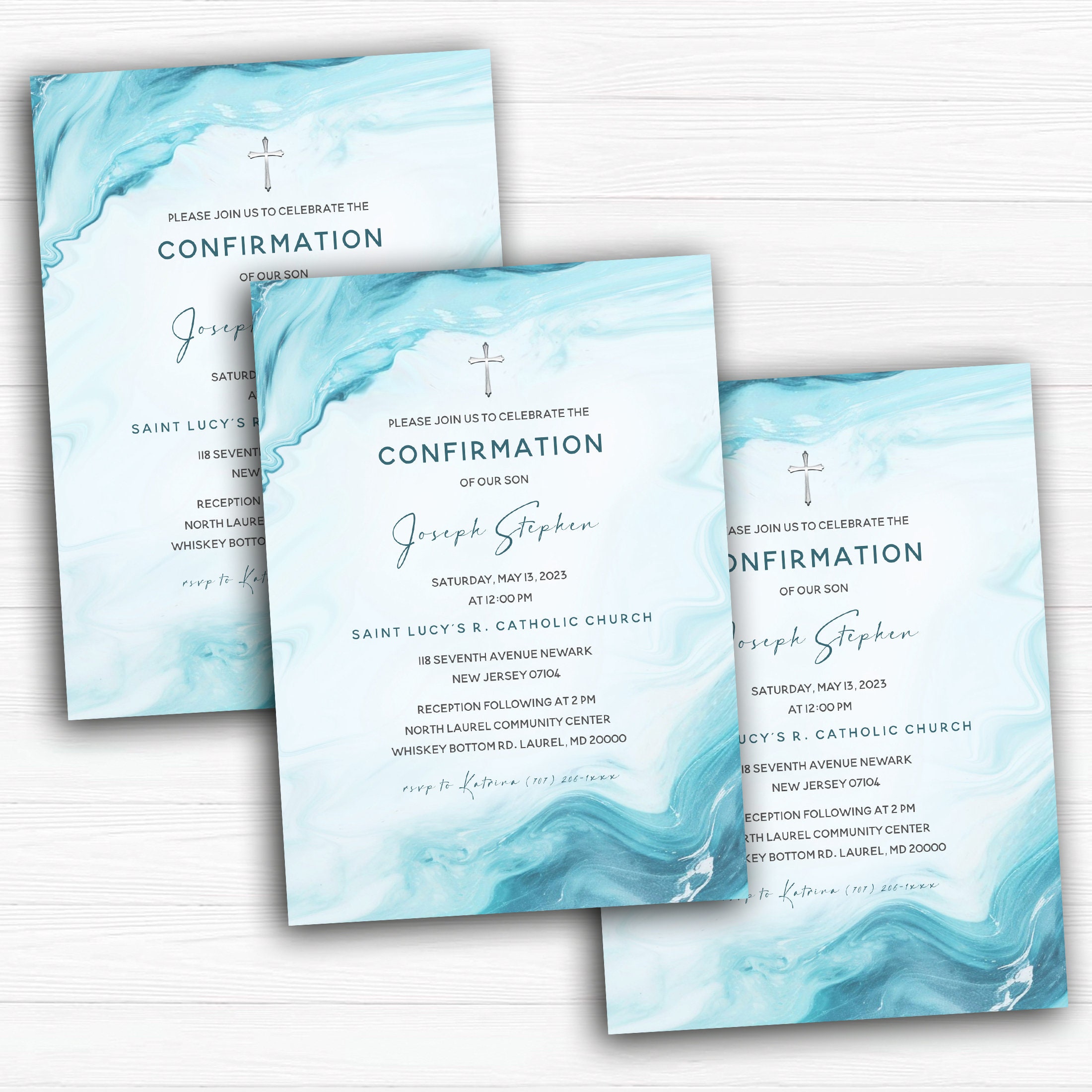 Personalized Confirmation Invitations Religious Confirmation - Etsy