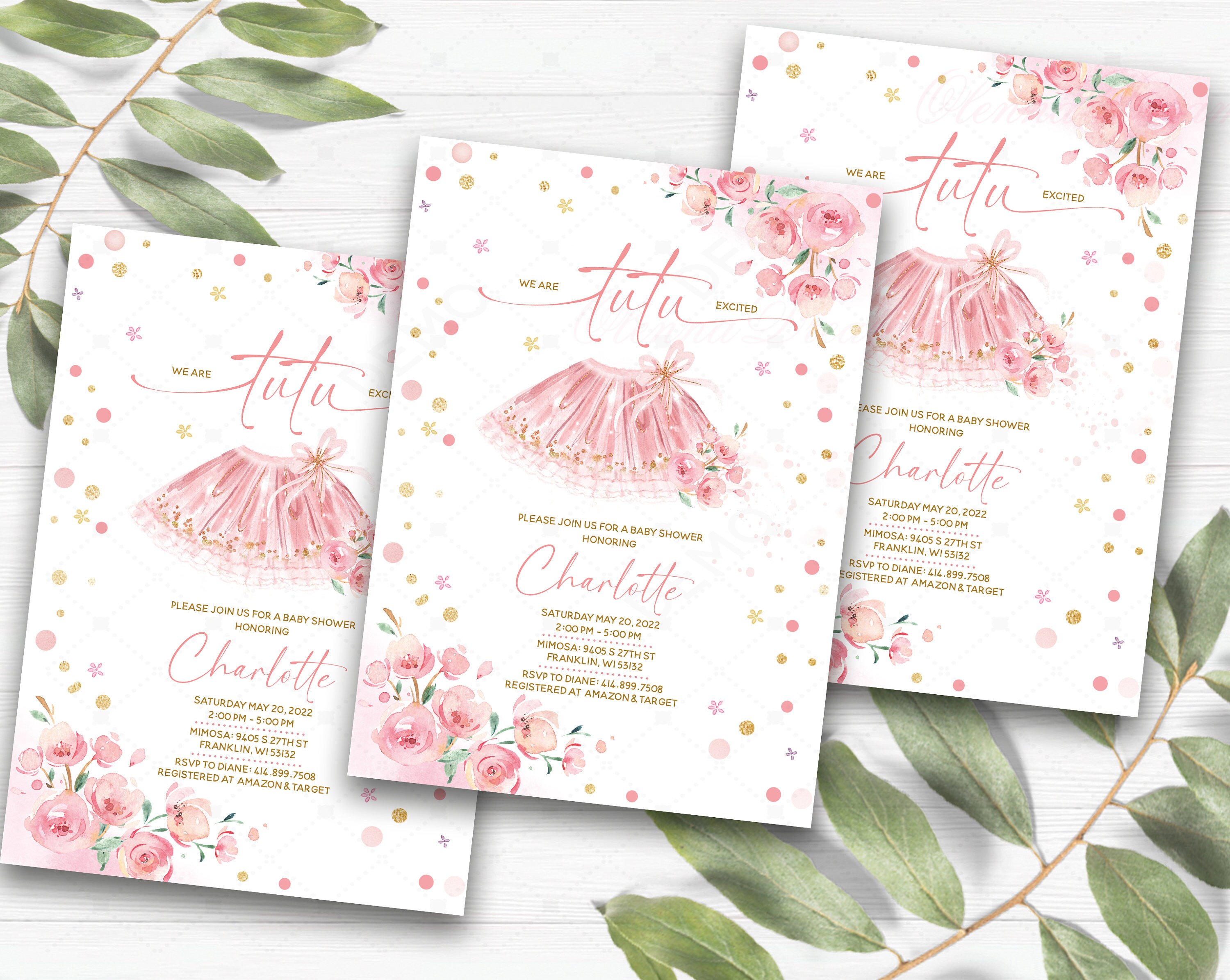 Tutu Excited Invite Tutu Excited Baby Shower Invitations - Etsy