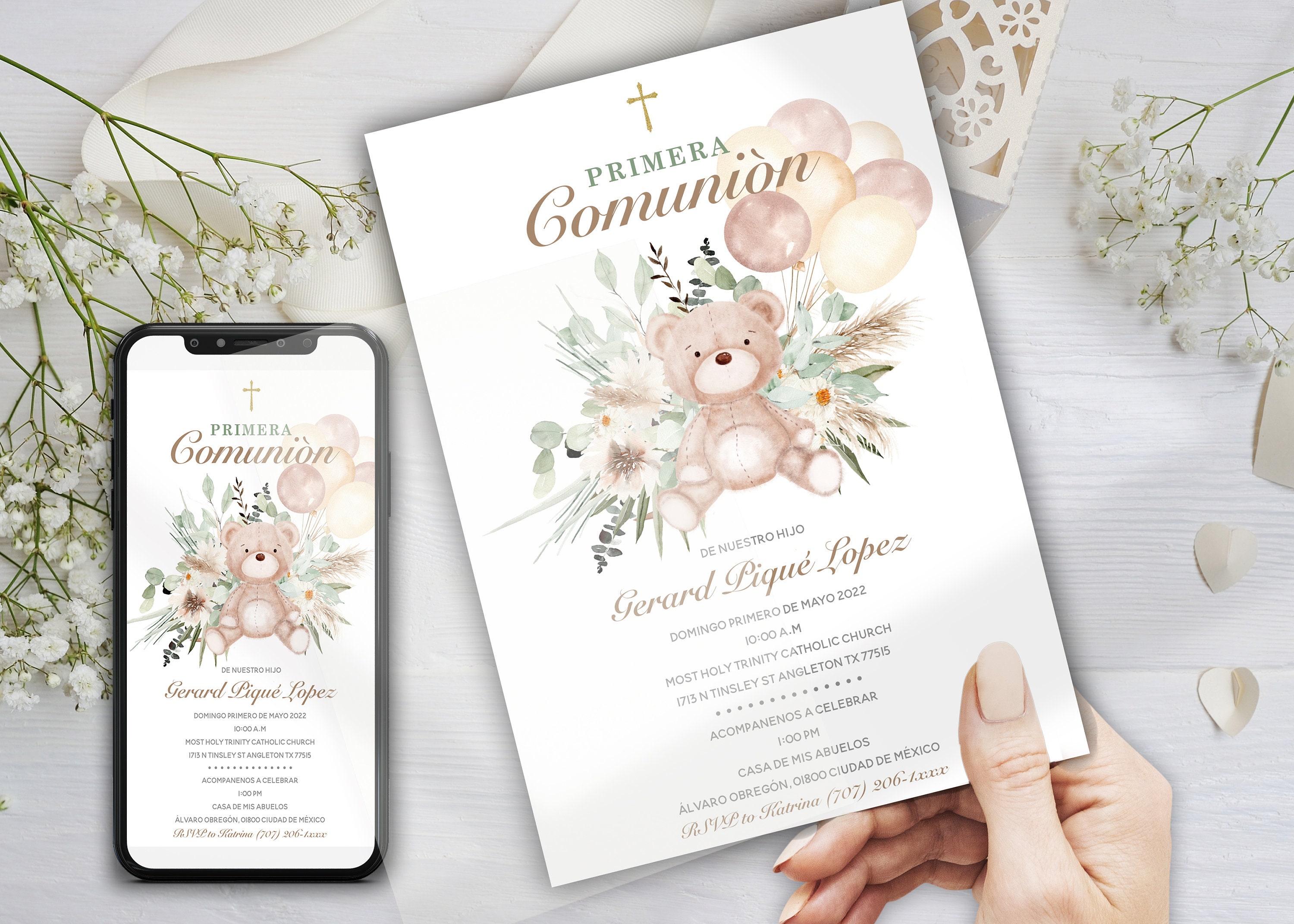 Primera Comunion Invitacion Imprimible, Primera Comunion Nino, Primera ...